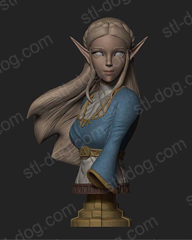 塞尔达传说(Zelda bust) 3D打印图纸 - STL模型库