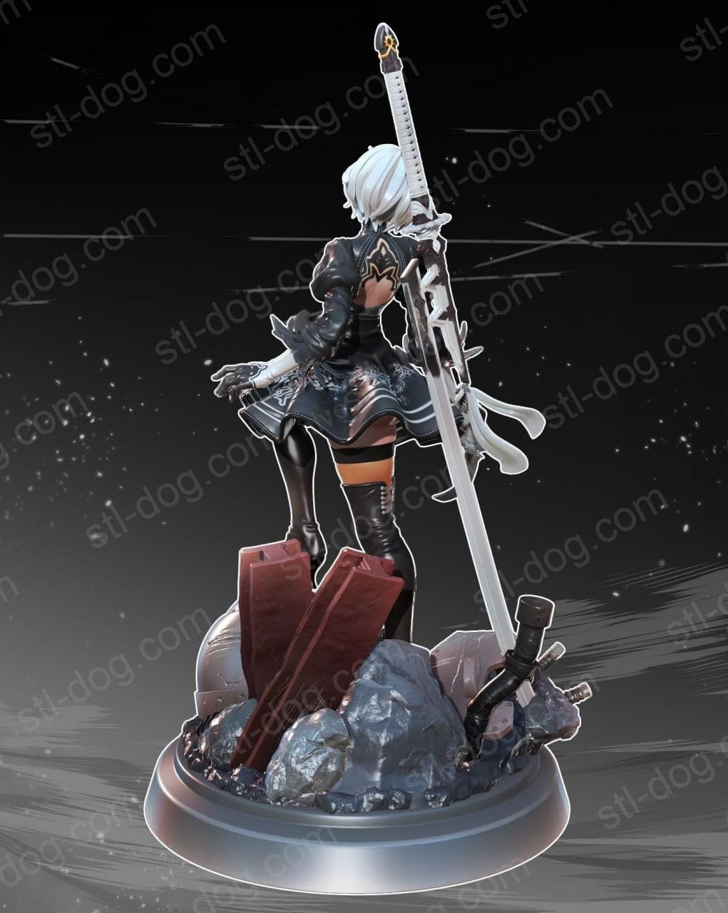 尼尔：机械纪元 (2B) 3D打印图纸 - STL模型库