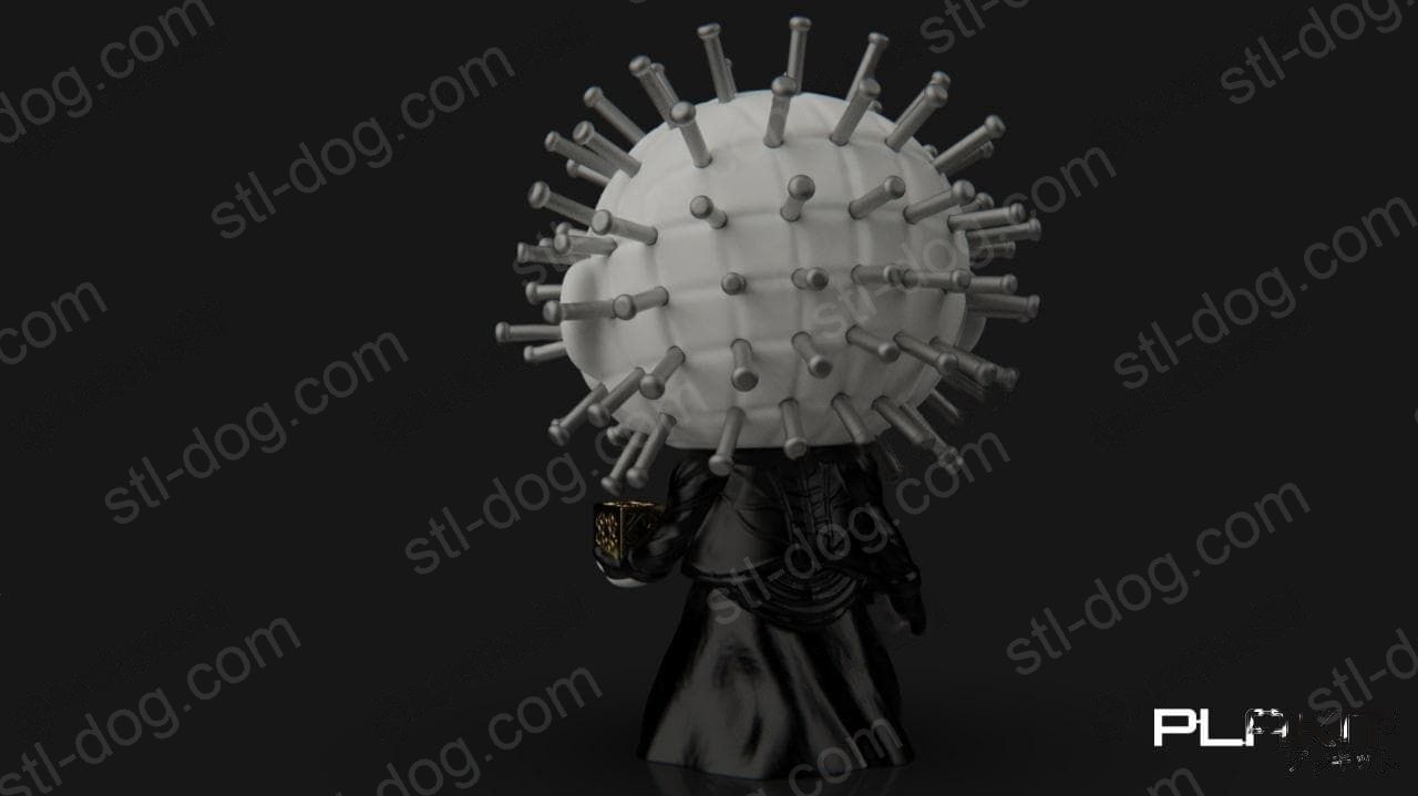 养鬼吃人(Hellraiser) 小钉子头(Pinhead Chibi) 3D打印图纸 - STL模型库